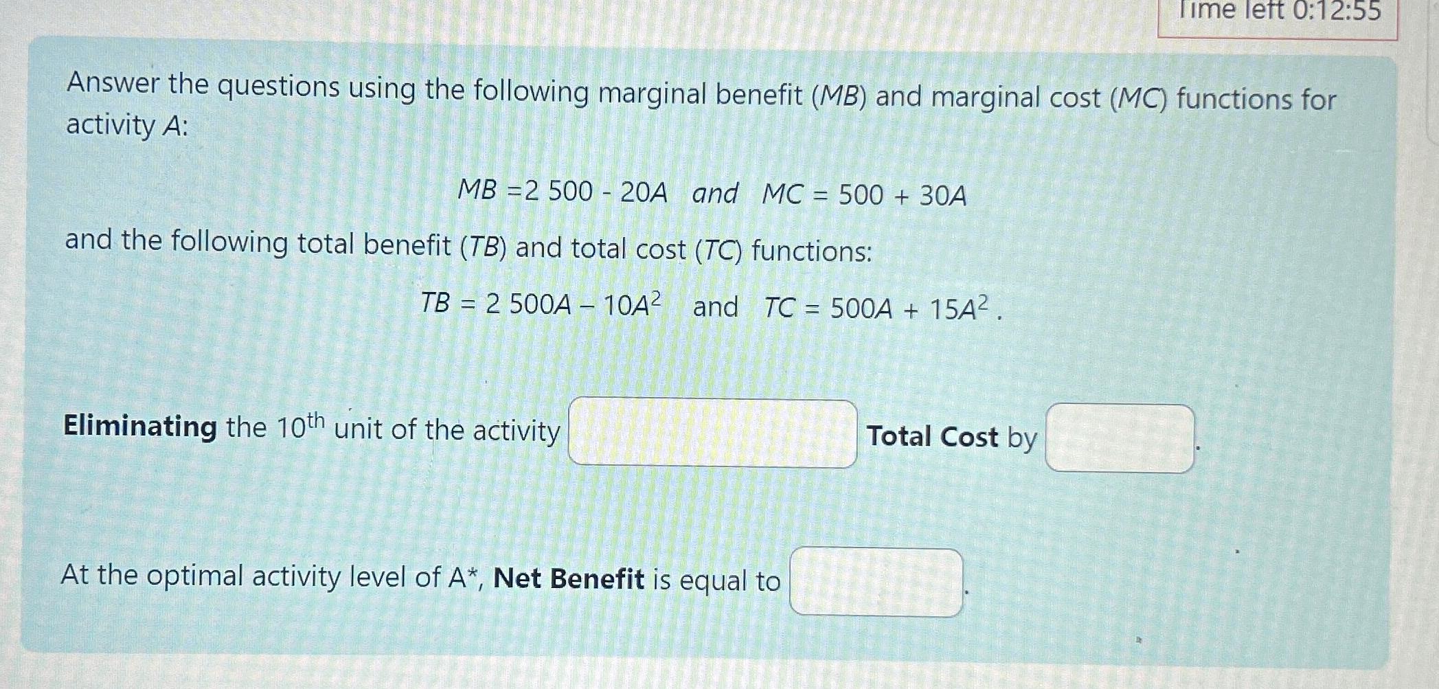 Solved IIme left 0:12:55Answer the questions using the | Chegg.com