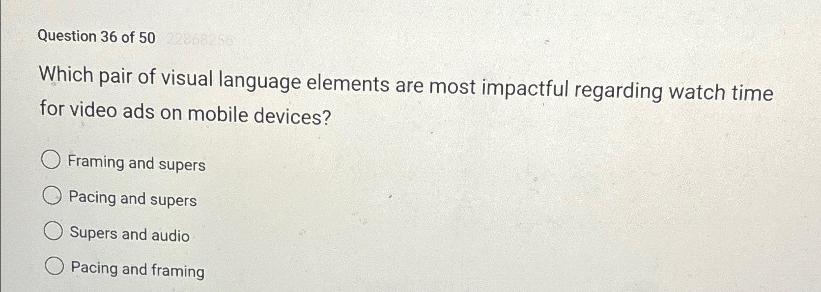 Solved Question 36 ﻿of 50Which pair of visual language | Chegg.com
