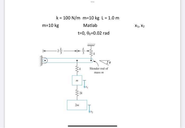 Solved response vibration x1,x2conditions ; t=0 , | Chegg.com