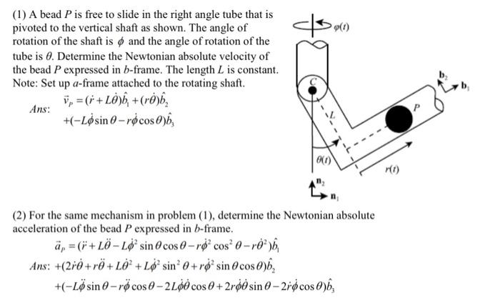 Solved Hi, please refer to the transport theorem for | Chegg.com