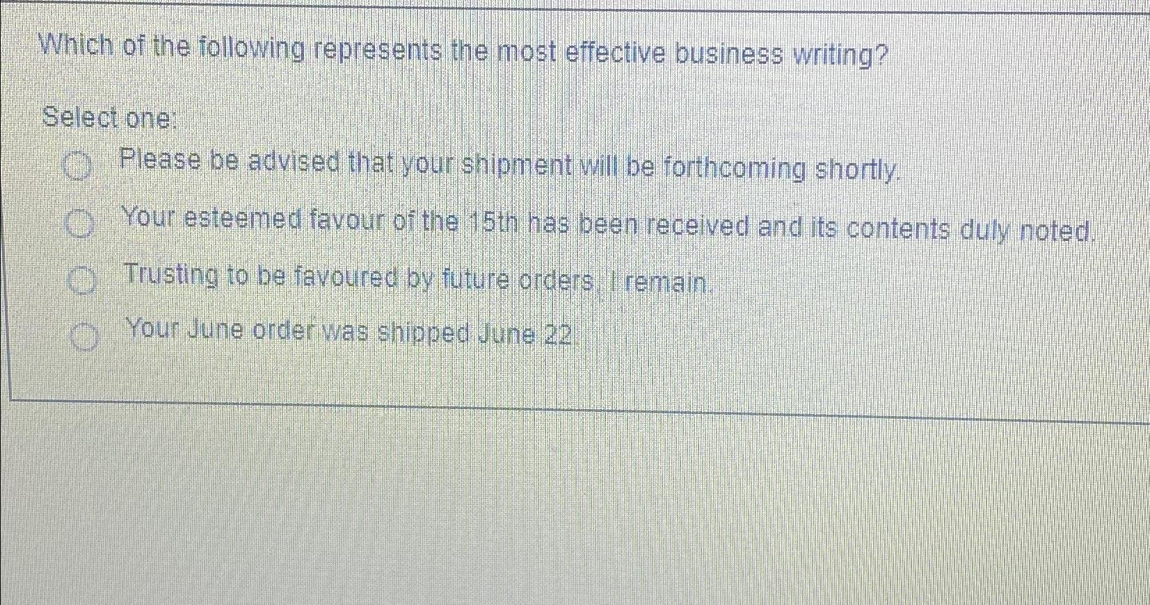 Solved Which of the iollowing represents the most effective | Chegg.com