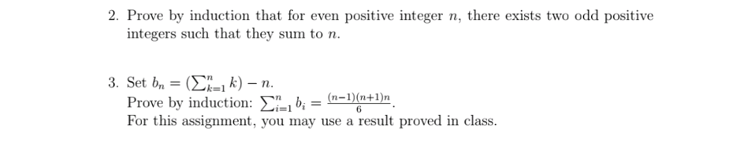 Solved 2. Prove by induction that for even positive integer | Chegg.com