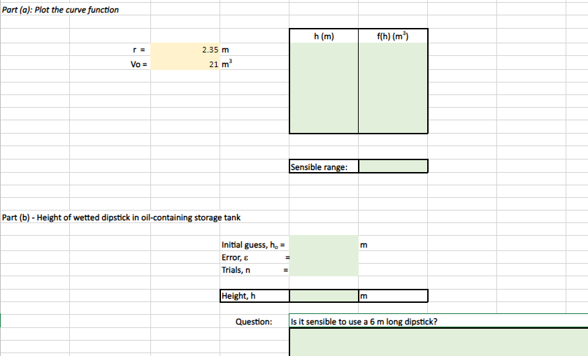 Solved Using Vba Find Green Cells Using Data Provided 