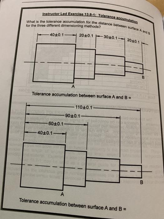 Solved Instructor Led Exercise 13.8-12 Tolerance | Chegg.com