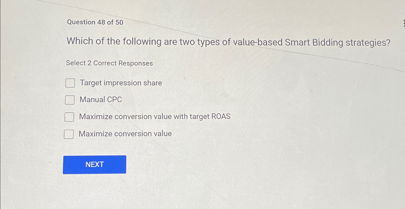 Solved Question 48 ﻿of 50Which of the following are two | Chegg.com