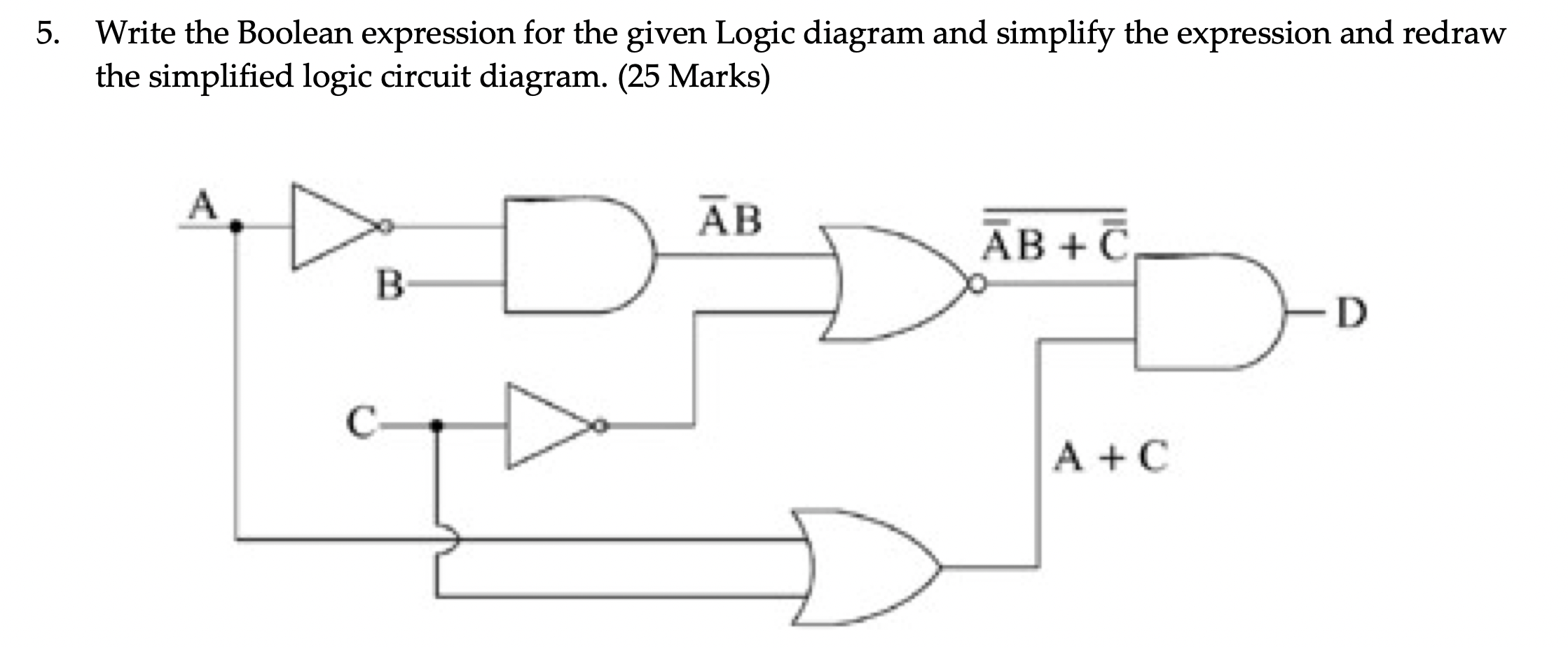 Solved Write the Boolean expression for the given Logic | Chegg.com