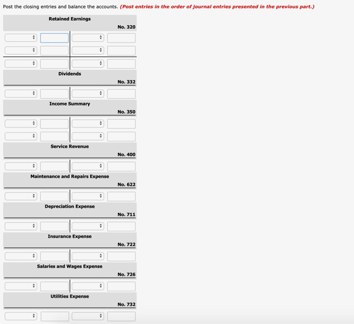 Solved Problem 4-3A The completed financial statement | Chegg.com