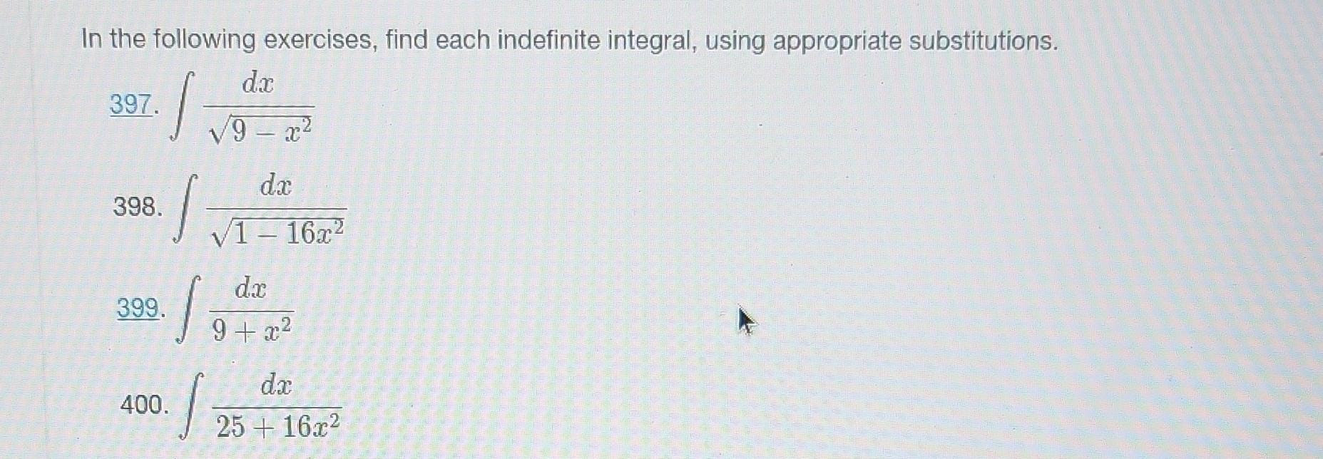 Solved In the following exercises, evaluate each integral in | Chegg.com