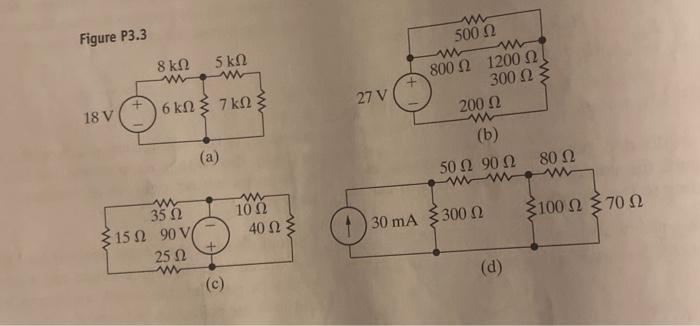 Solved 3.3 For each of the circuits shown in Fig. P3.3, a) | Chegg.com