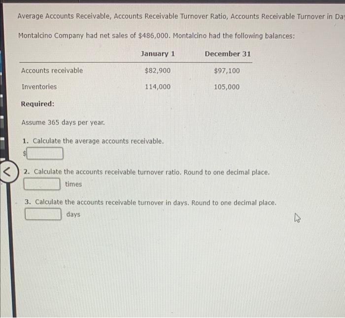 Solved Average Accounts Receivable, Accounts Receivable | Chegg.com Solved Average Accounts Receivable, Accounts Receivable | Chegg.com