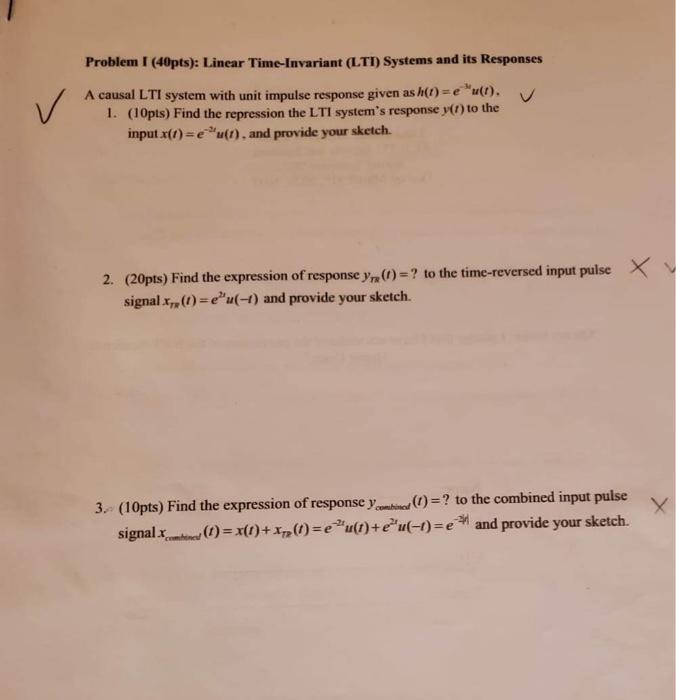 Solved A causal LTI system with unit impulse response given | Chegg.com