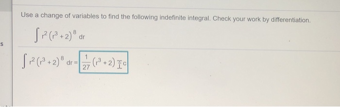 Solved Use a change of variables to find the following | Chegg.com