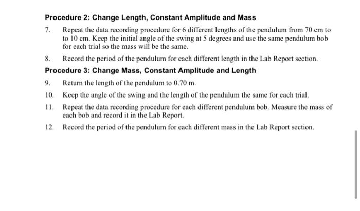 Solved Period of a Pendulum (Motion Sensor) Mechanics: | Chegg.com