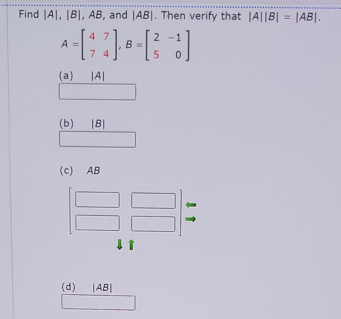 Solved Find the adjoint of the matrix A. Then use the | Chegg.com