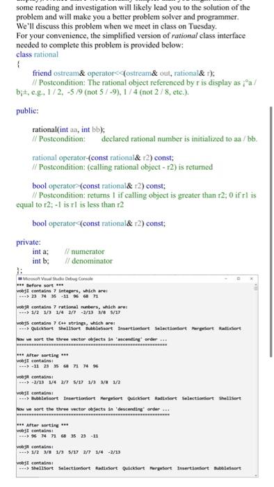 Solved P41 Using Stl Vector And Sort A Generic Algorithm