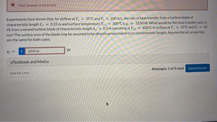 Solved Experiments have shown that, for airflow at T+=35∘C | Chegg.com
