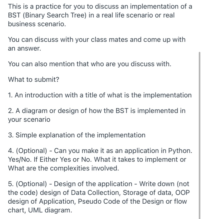 Solved This is a practice for you to discuss an | Chegg.com