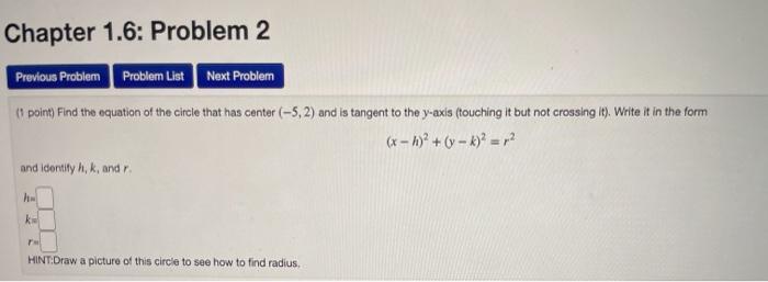 Solved Chapter 1.6: Problem 1 Previous Problem Probler List | Chegg.com