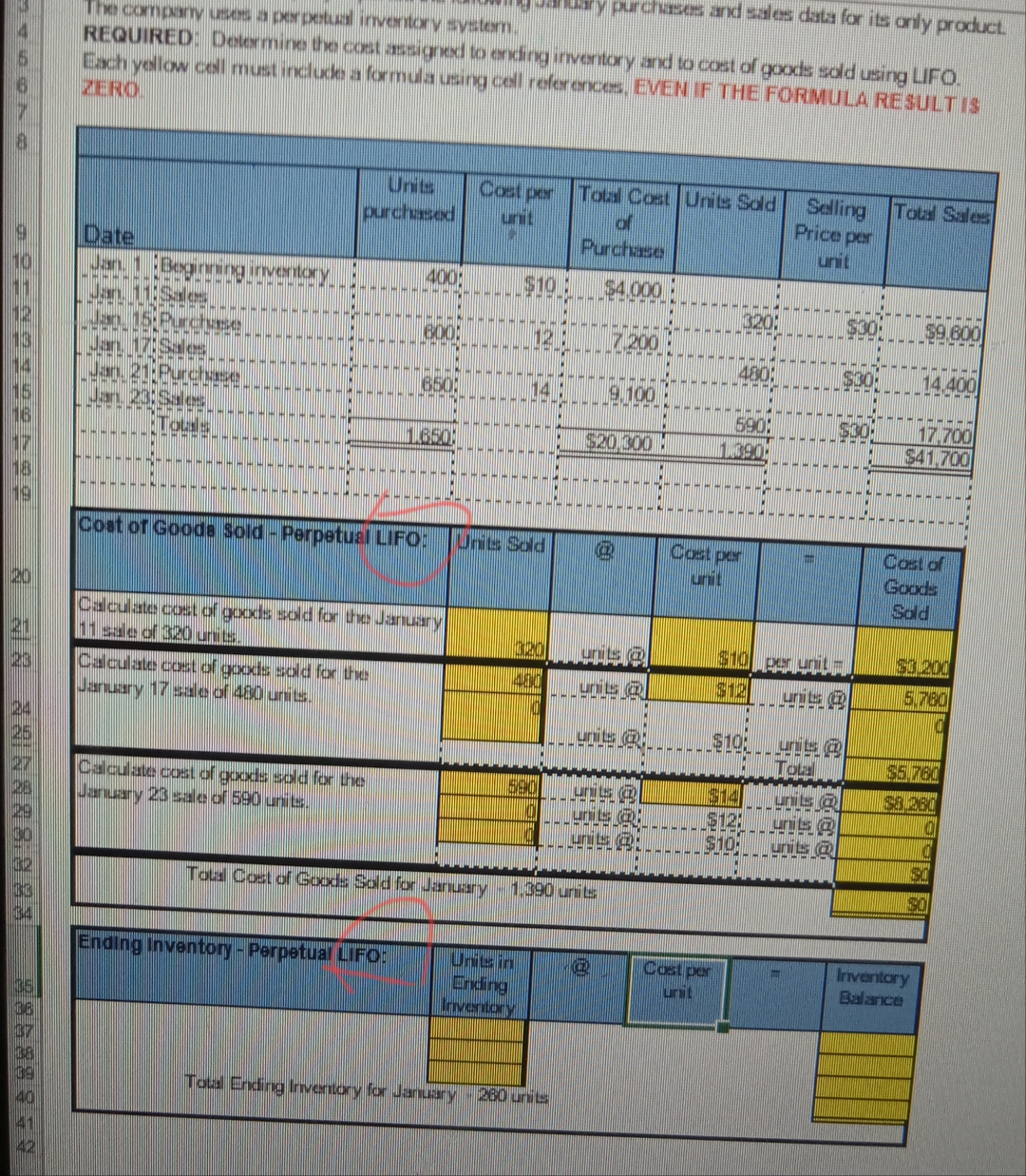 Solved please provide all steps for LIFO problem and correct | Chegg.com