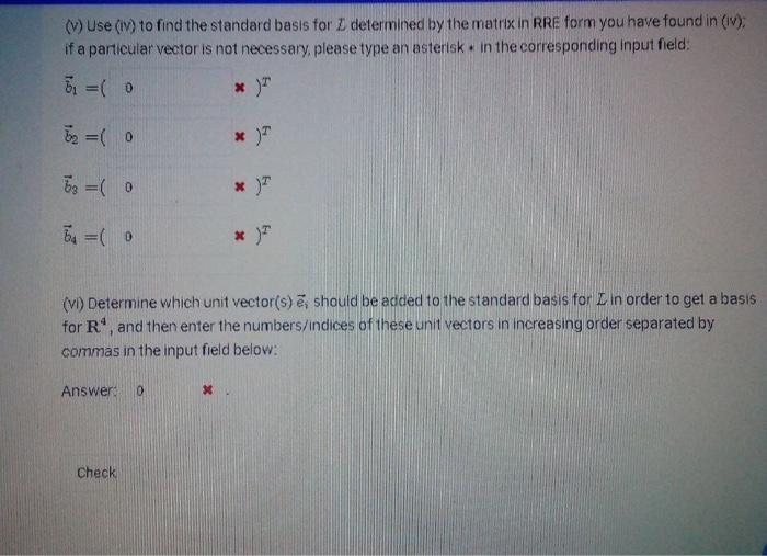 Solved Linear Spans Bases And Dimensions Find The