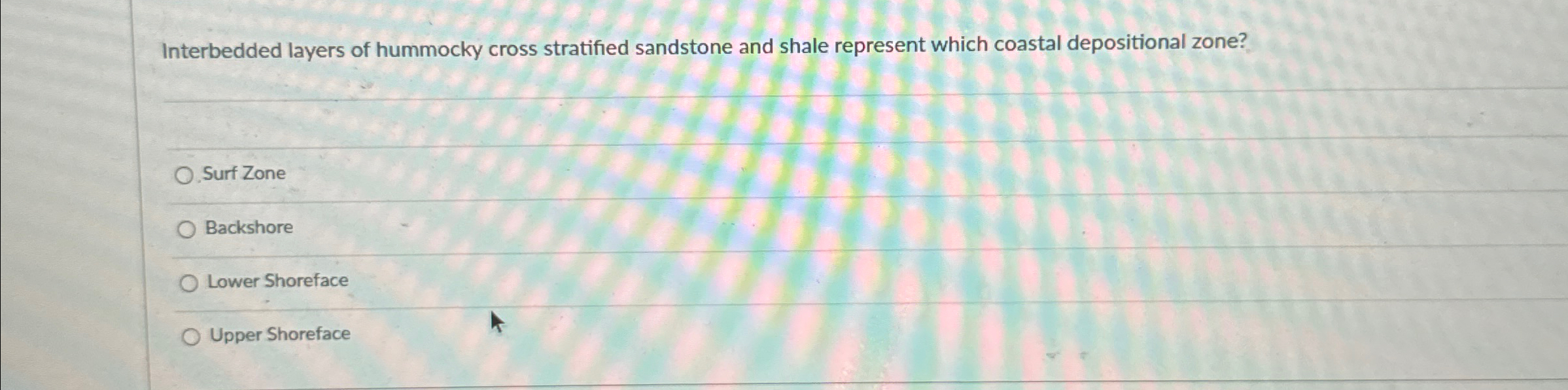 Solved Interbedded layers of hummocky cross stratified | Chegg.com