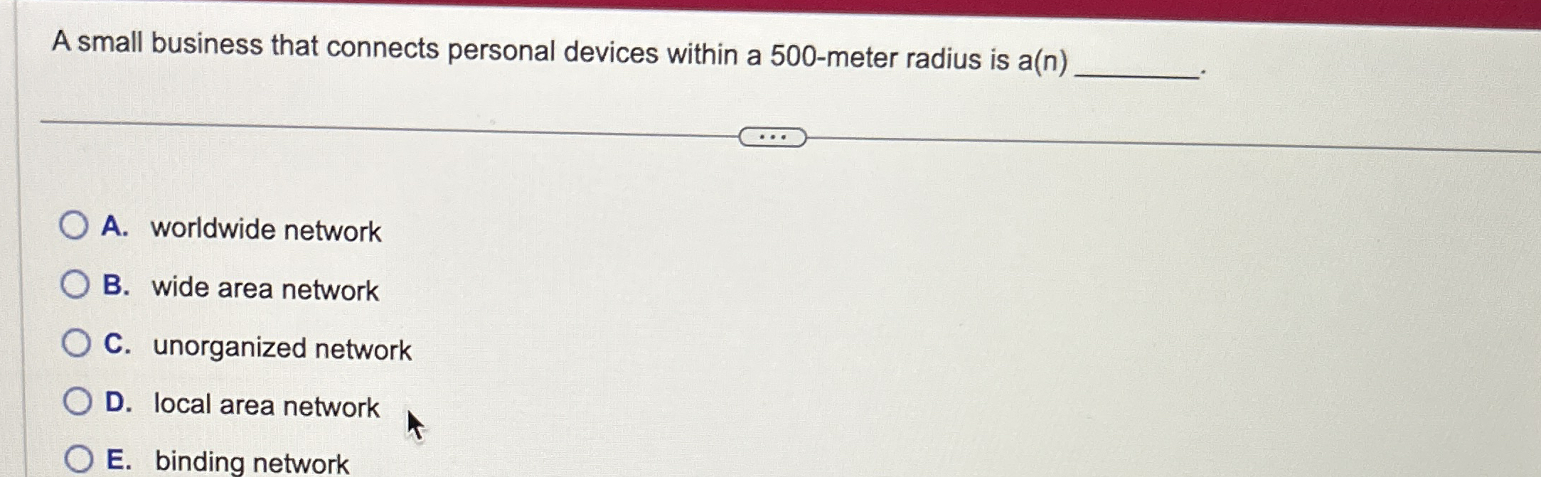 Solved A small business that connects personal devices | Chegg.com