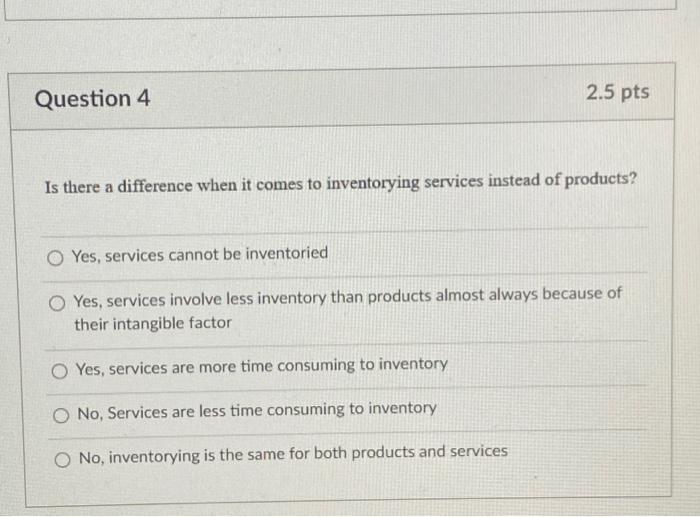 Solved Is there a difference when it comes to inventorying | Chegg.com