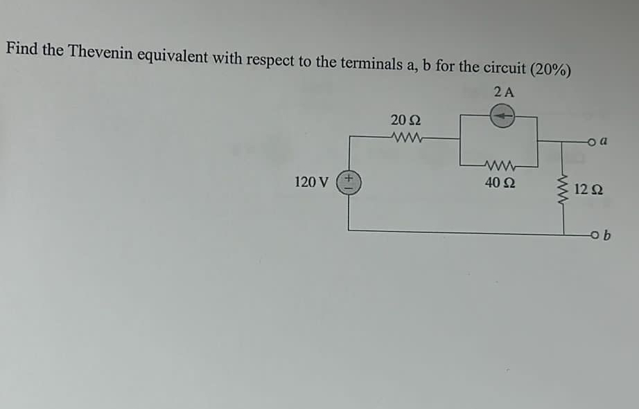 Solved Find the Thevenin equivalent with respect to the | Chegg.com