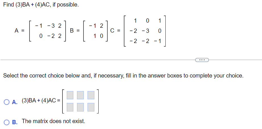 Solved Select the correct choice below and, if necessary, | Chegg.com