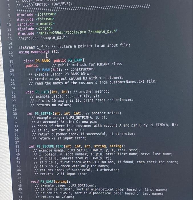 void P3 SORT(string); 1/ example usage: b.P3 SORT | Chegg.com