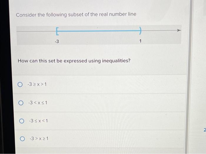 Solved Consider the following subset of the real number line | Chegg.com