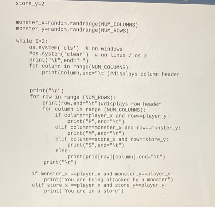 Solved Game example: Using the code for the dungeon crawler | Chegg.com