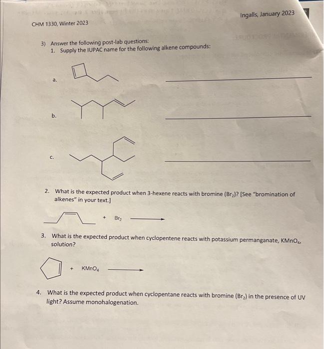 Solved 3) Answer the following post-lab questions: 1. Supply | Chegg.com
