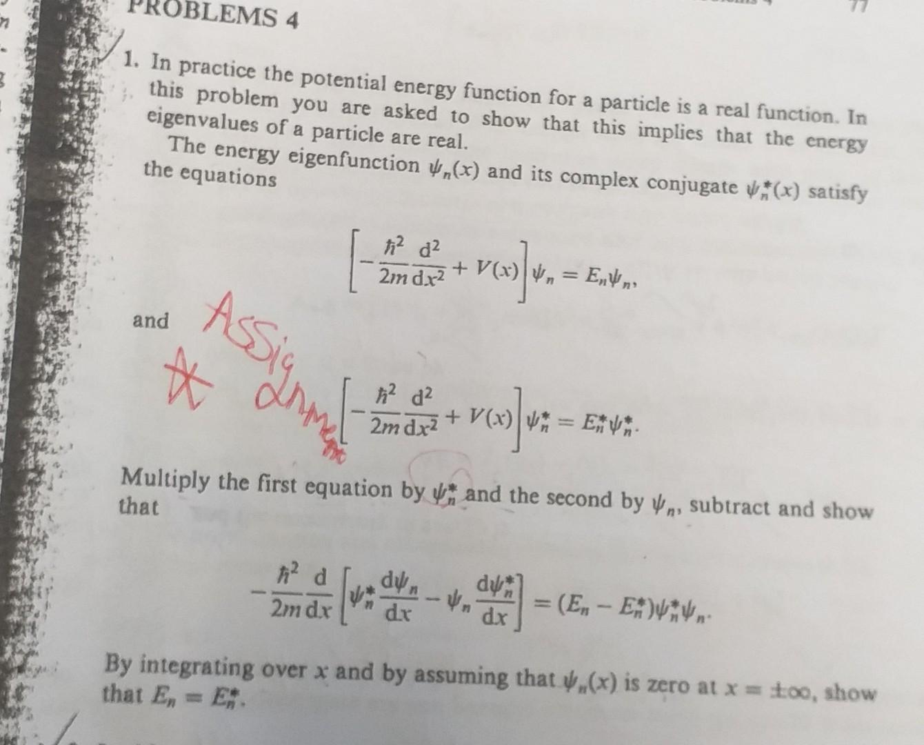 Solved 1. In practice the potential energy function for a | Chegg.com