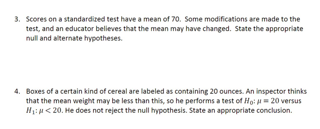 Solved Setting up Hypothesis:I need solutions - ﻿not | Chegg.com