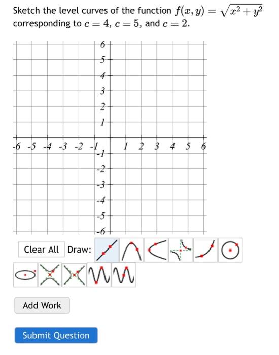 Solved Sketch the level curves of the function f(x,y)=x2+y2 | Chegg.com