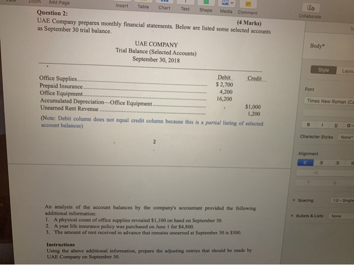 Solved Zoom Add Page Insert Table Chart Text Shape Media | Chegg.com