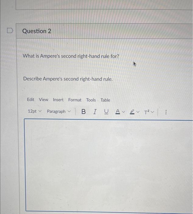 Solved What is Ampere's second right-hand rule for? Describe | Chegg.com