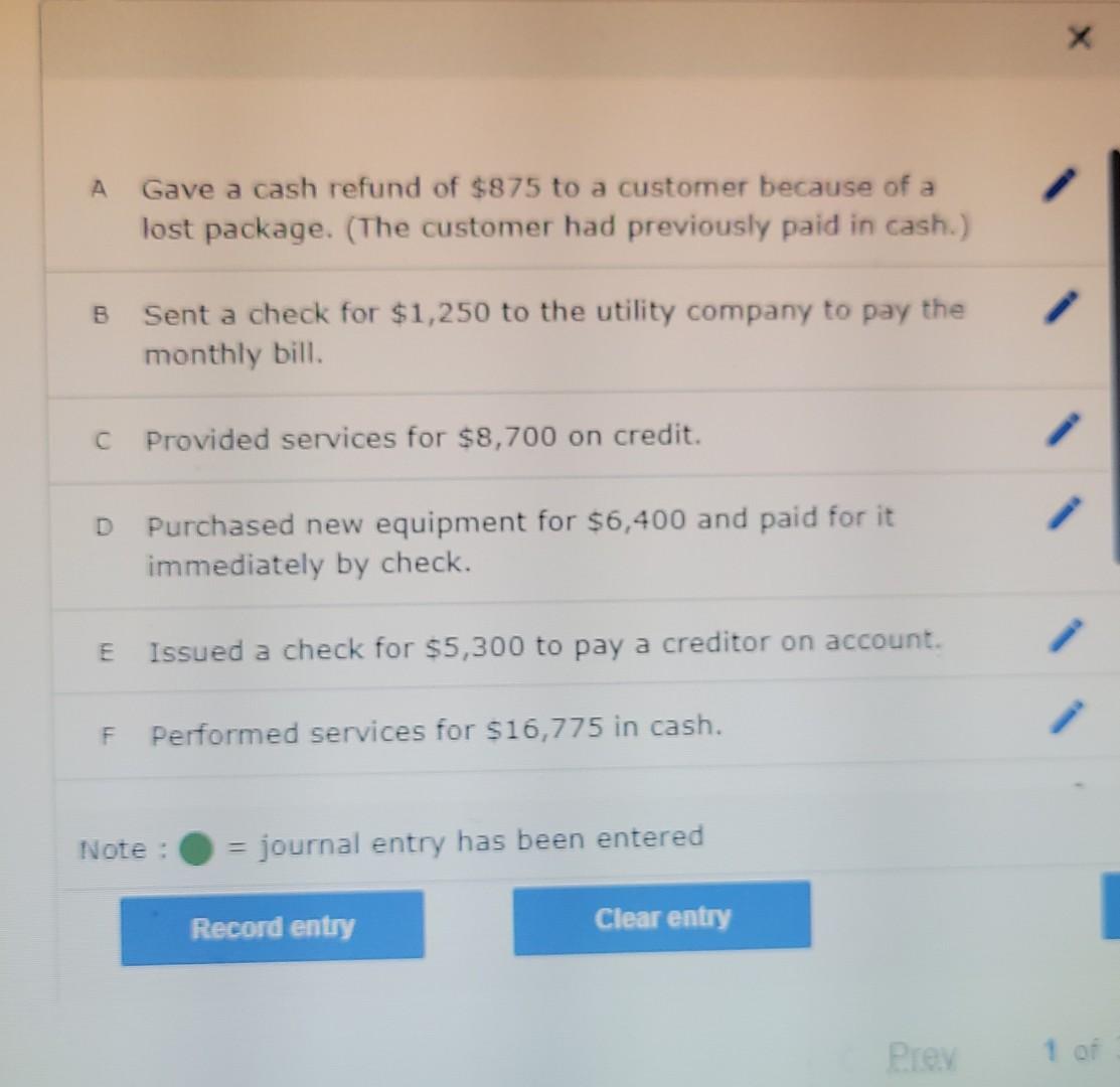 Solved Exercise 4.1 (Static) Analyzing transactions. LO 4-1 | Chegg.com