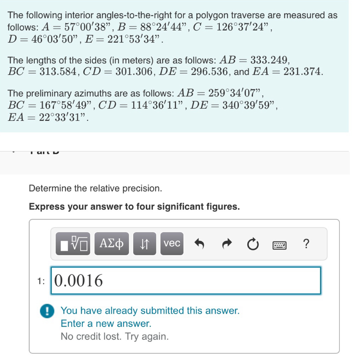 Solved Already tried 0.0016, 0.0015 | Chegg.com