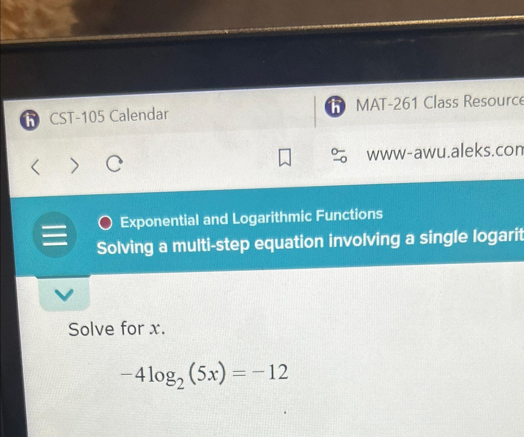 Solved (6) ﻿CST-105 ﻿Calendar(6) ﻿MAT-261 ﻿Class | Chegg.com