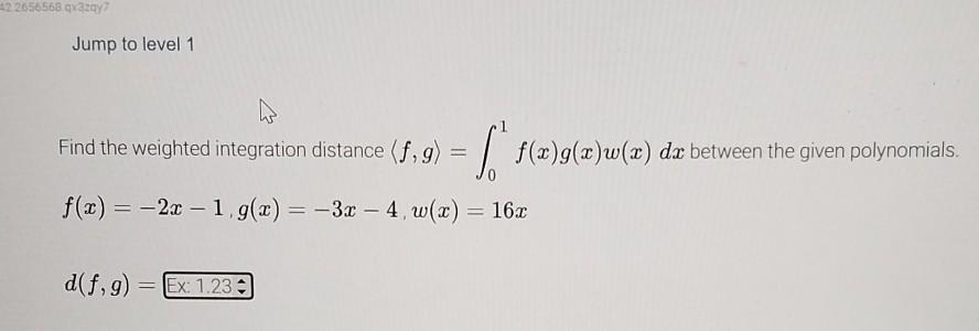 Solved Jump to level 1 Find the weighted integration | Chegg.com