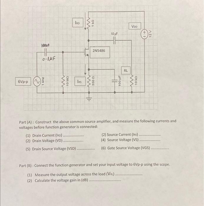 Solved Part (A): Construct the above common source | Chegg.com