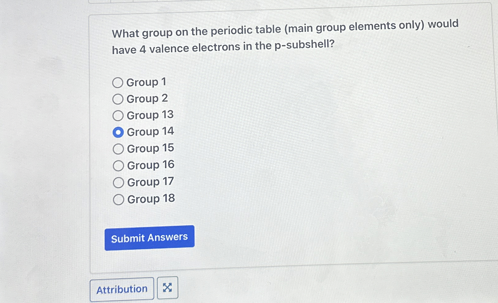 Solved What group on the periodic table (main group elements | Chegg.com