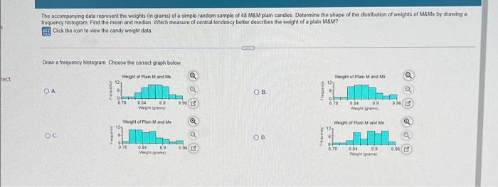 Solved The accompanying data represent the weights (in | Chegg.com