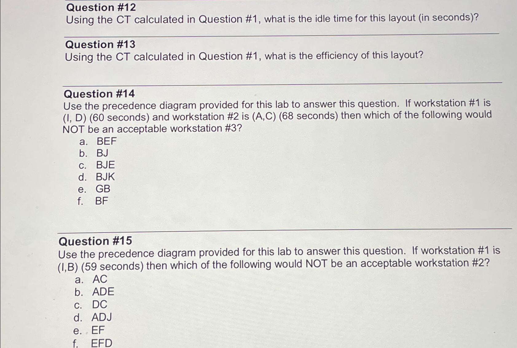 Solved Question #12Using the CT calculated in Question #1, | Chegg.com
