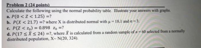 Solved Problem 2 (24 points) Calculate the following using | Chegg.com