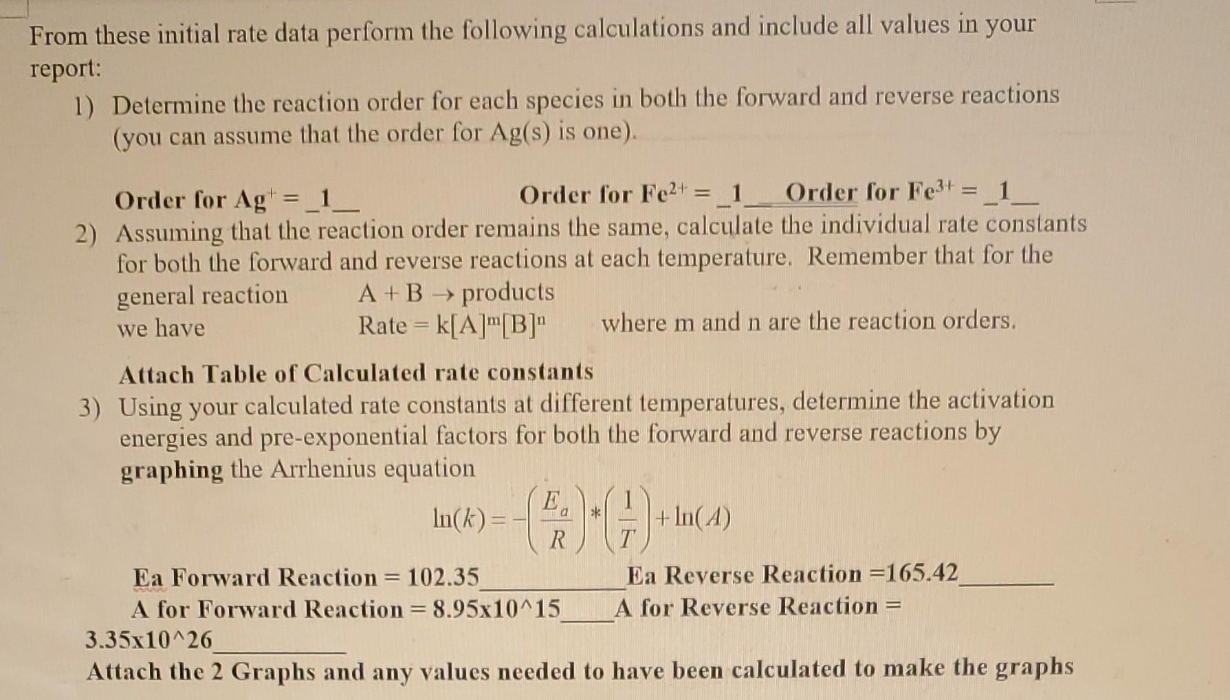 Solved Ag+(aq)+Fe2+(aq)=Ag(s)+Fe3+(aq) From literature she | Chegg.com