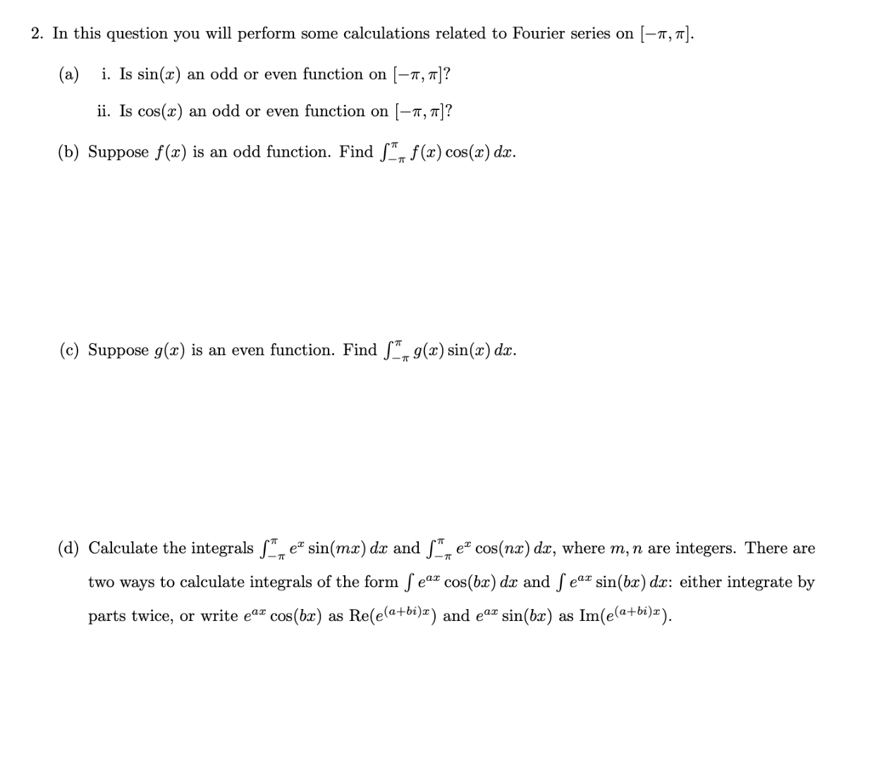 Solved Just part d please. Will upvote write fully out. | Chegg.com
