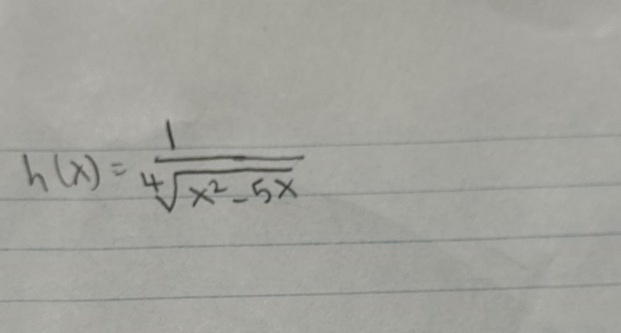 Solved h(x)=1x2-5x4Find the domain of the function. | Chegg.com